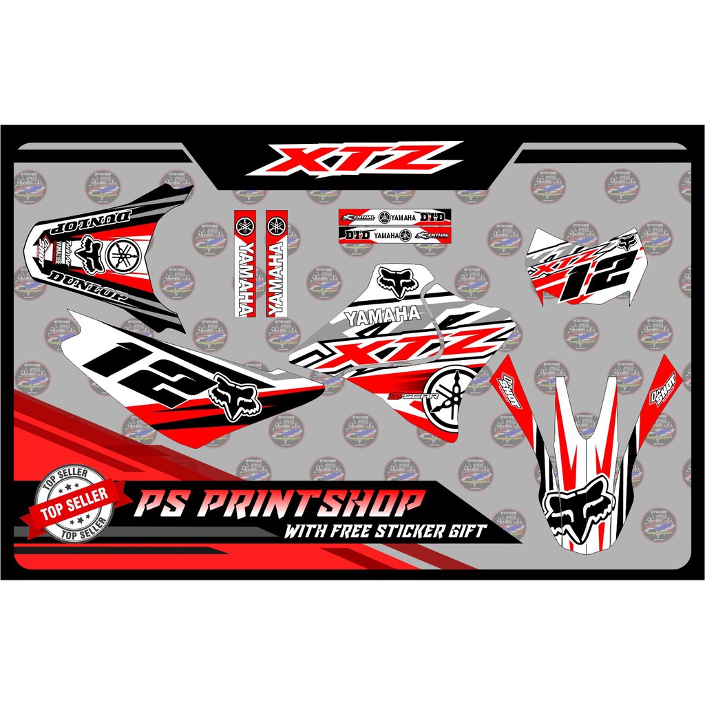 XTZ 125 yamaha full set sticker decals durable and high quality (Batch ...