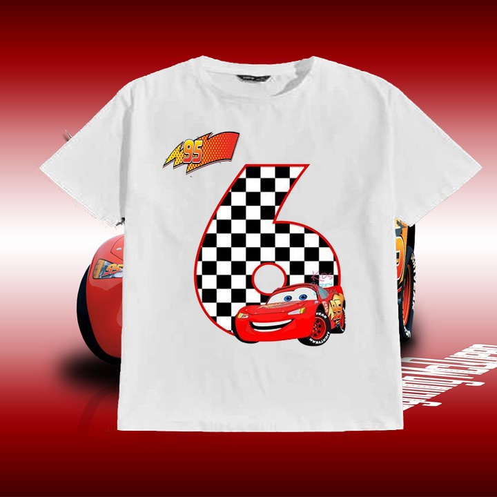 Cars Mcqueen Number T Shirt 6,7,8 ,9, 10 Unisex Available for Kids and ...