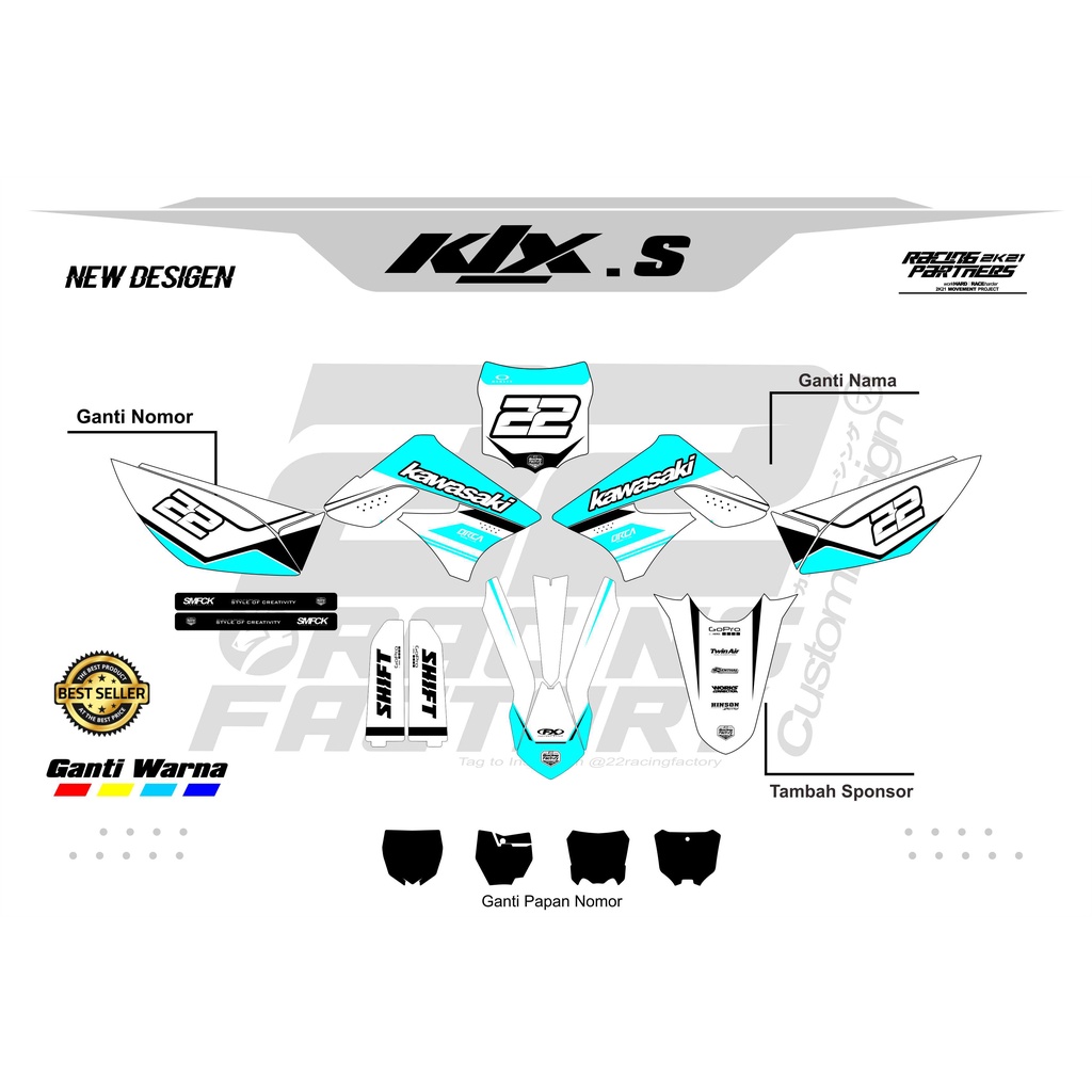 Sticker KLX S OLD/KLX BF/KLX DTRACKER FULL BODY COSTUM | Shopee Philippines