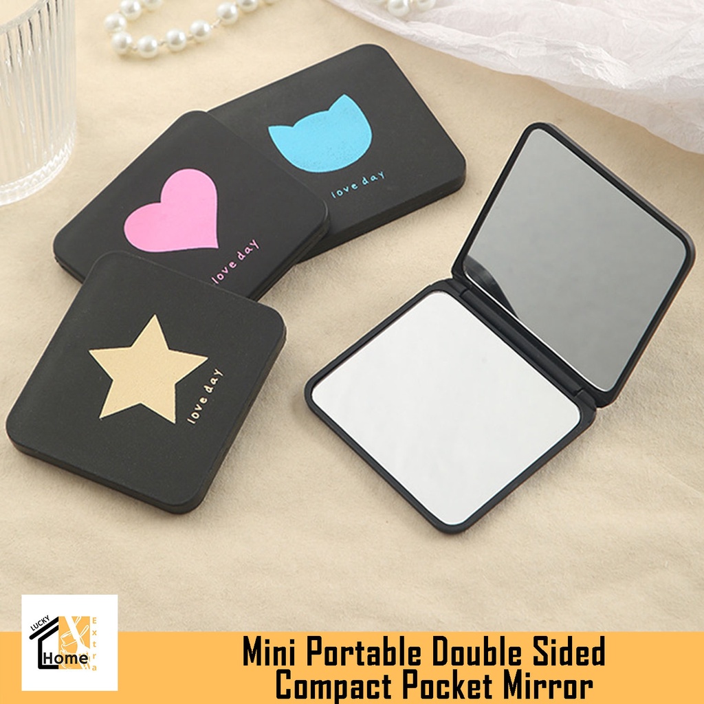 Lucky Mini Portable Double Sided Compact Pocket Mirror | Shopee Philippines