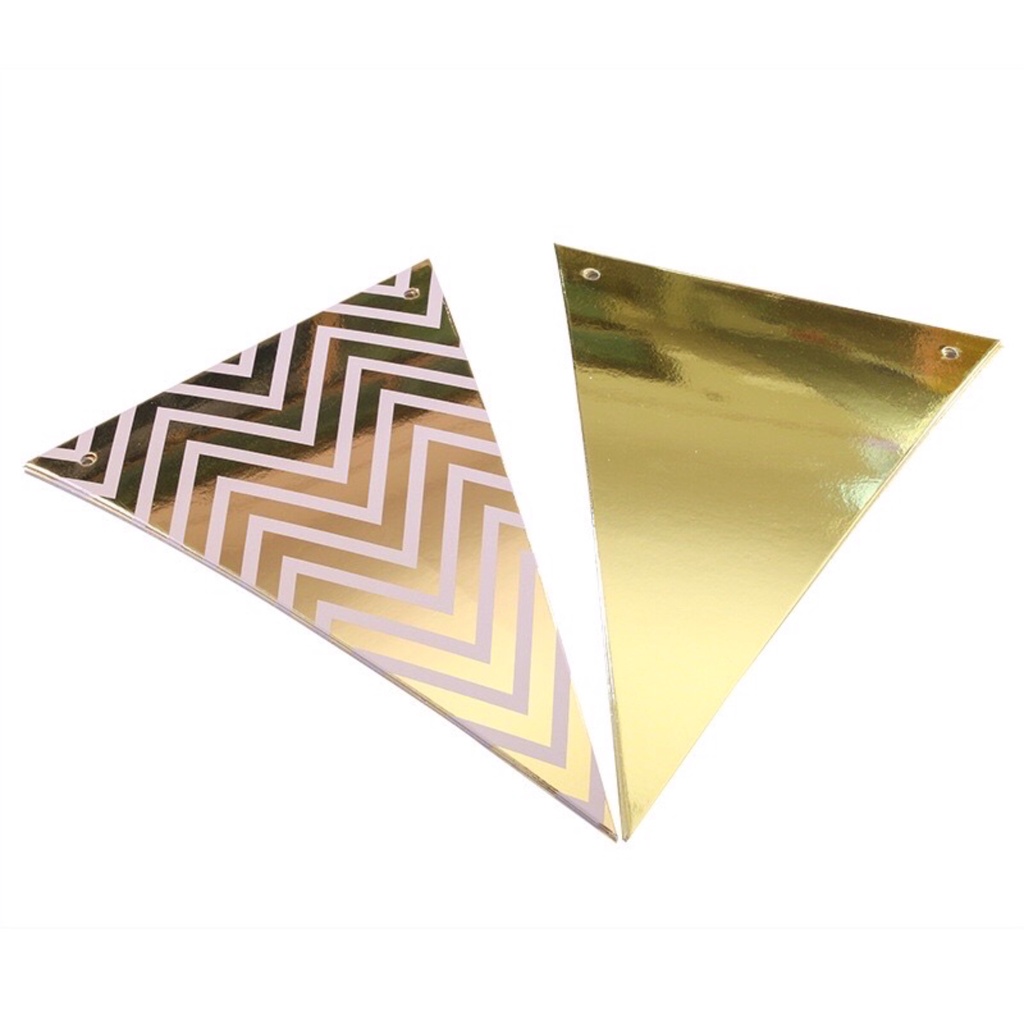 Triangle Banner Triangular Banderitas Banner Metallic Banner Birthday ...