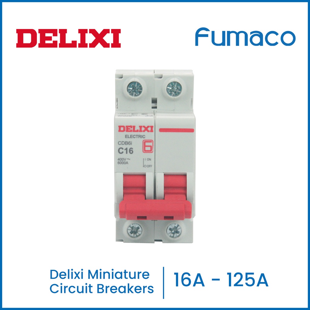 Delixi Miniature Circuit Breaker - 16A / 20A / 25A / 32A / 40A / 50A / 63A / 80A / 125A | Shopee ...
