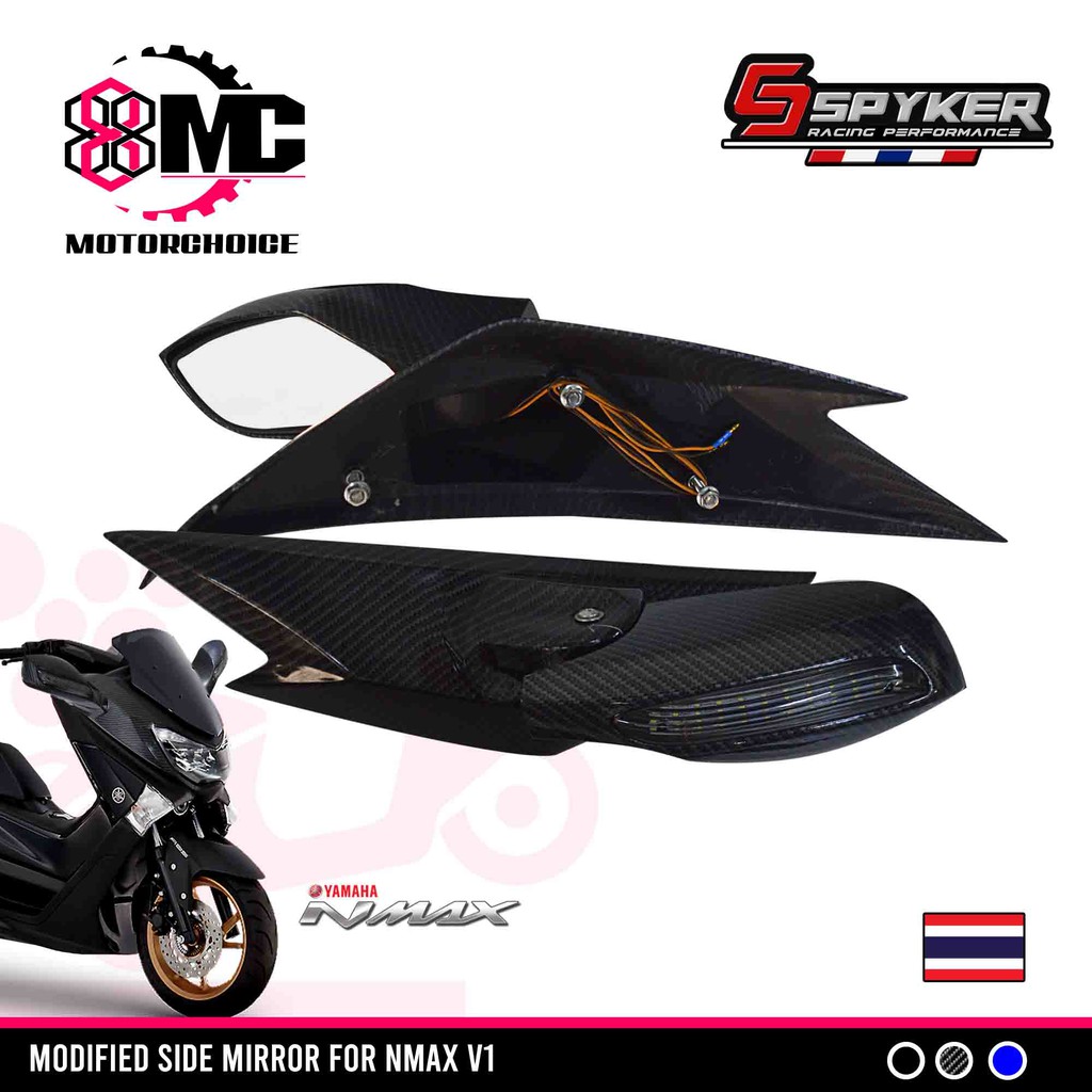 SPYKER Side Mirror for Nmax V1 Modified with Signal Lights Made in ...