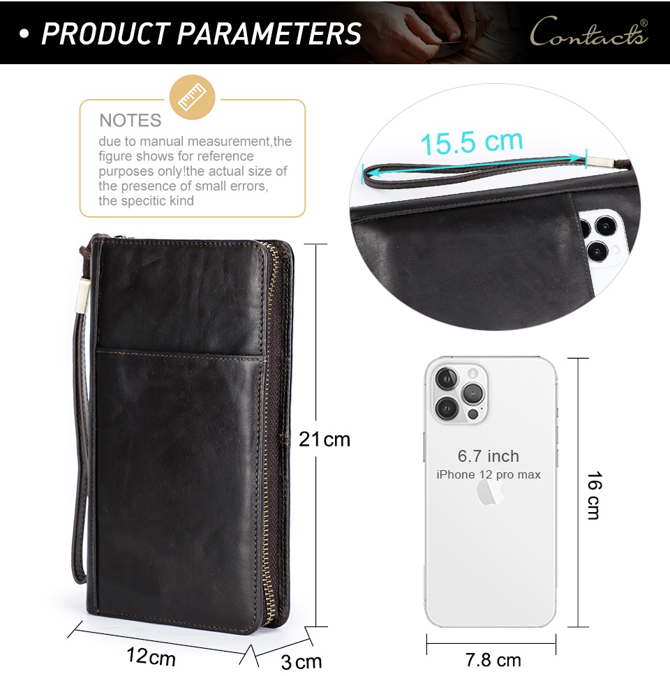 CONTACT'S Passport Holder Genuine Leather Men Passport Cover with Pen ...