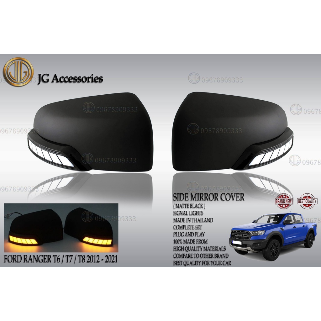 FORD RANGER T6 T7 T8 WILDTRAK XLT RAPTOR 2012-2022 SIDE MIRROR COVER ...