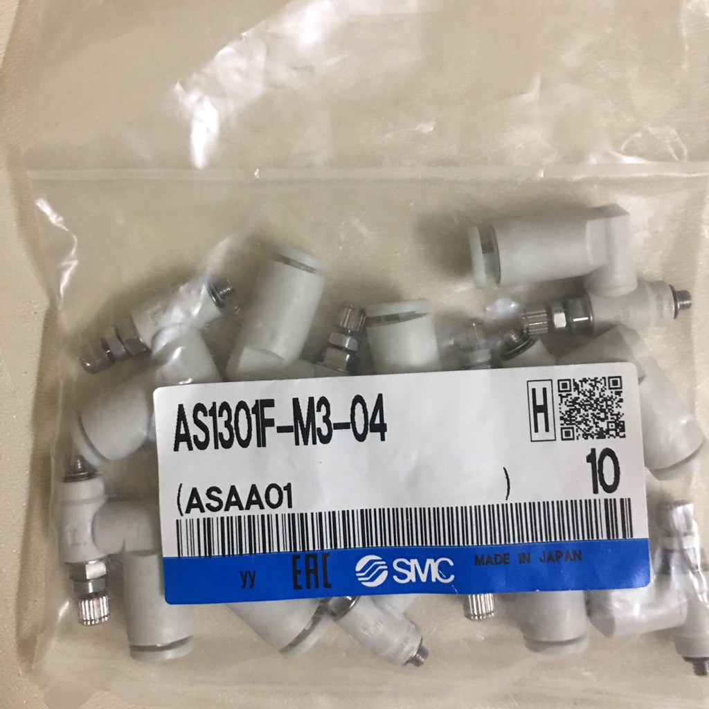 Throttle Valve SMC AS1301F-M3-04 (4-Thread M3 Tube Quick Plug) | Shopee ...