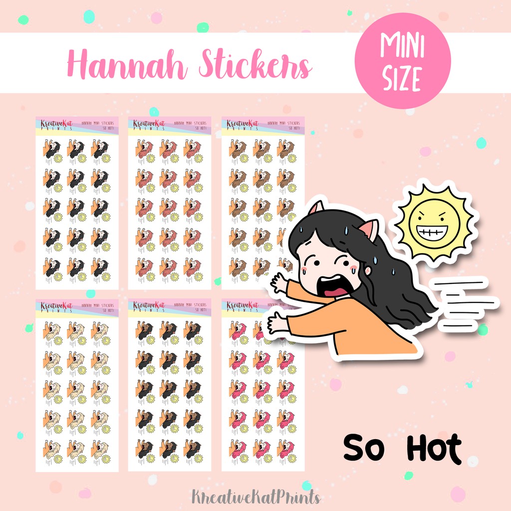 Hannah Planner Stickers - SO HOT | Shopee Philippines