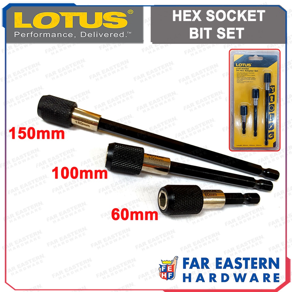LOTUS Hex Socket Bit Set 3pcs LTXT300SA LTAC | Shopee Philippines
