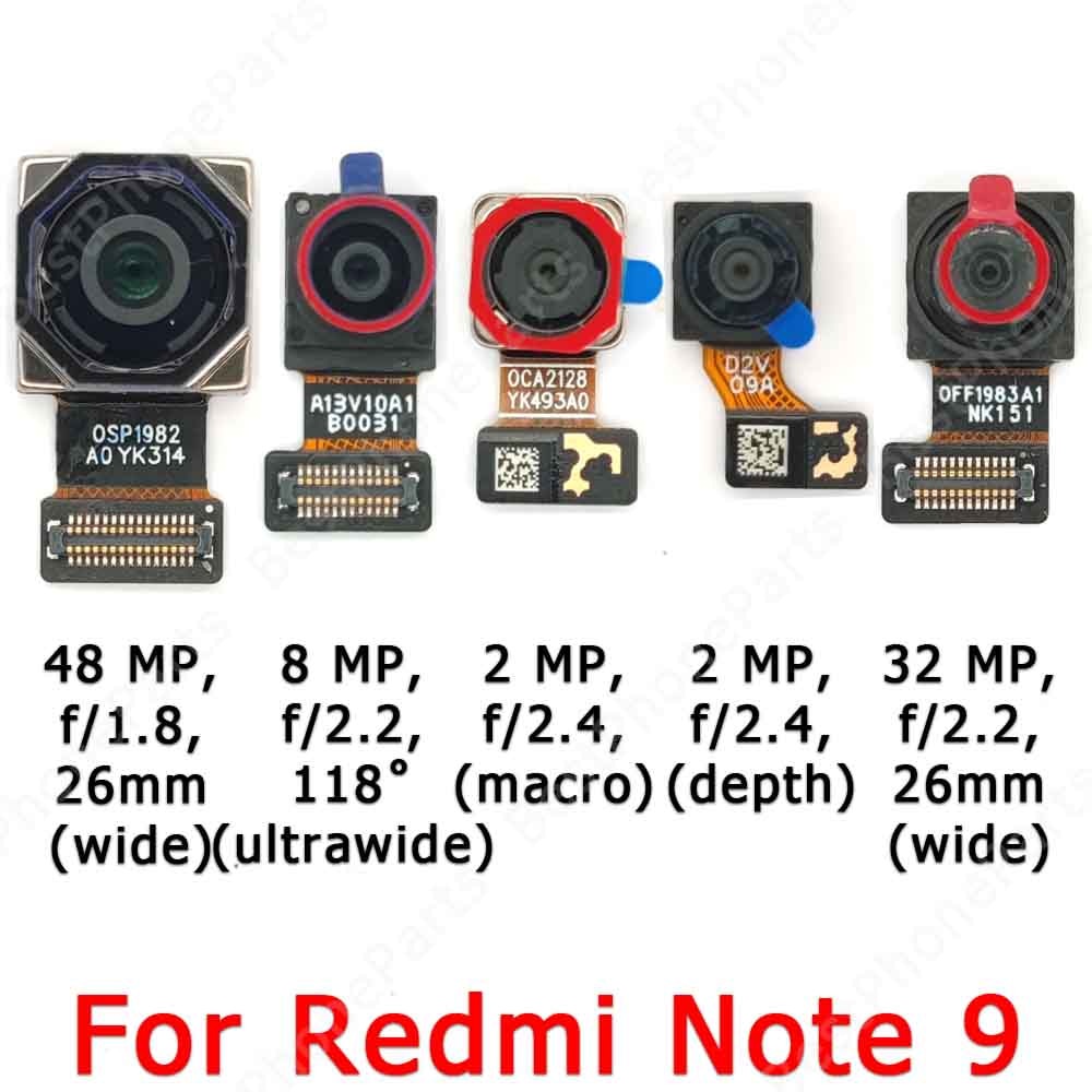 For Xiaomi Redmi Note 9 Small Facing Back Camera Module Selfie Front ...