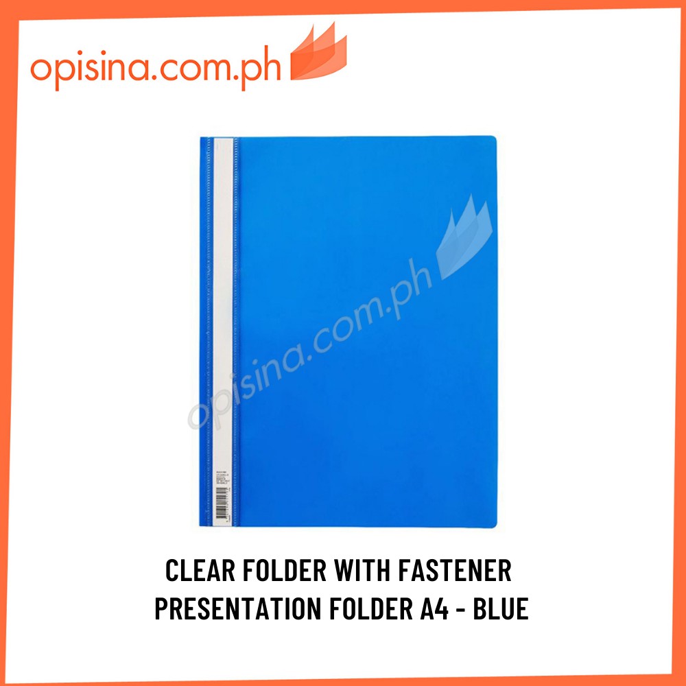 PLASTIC FLAT FILE - CLEAR FOLDER WITH FASTENER - PRESENTATION FOLDER A4 ...