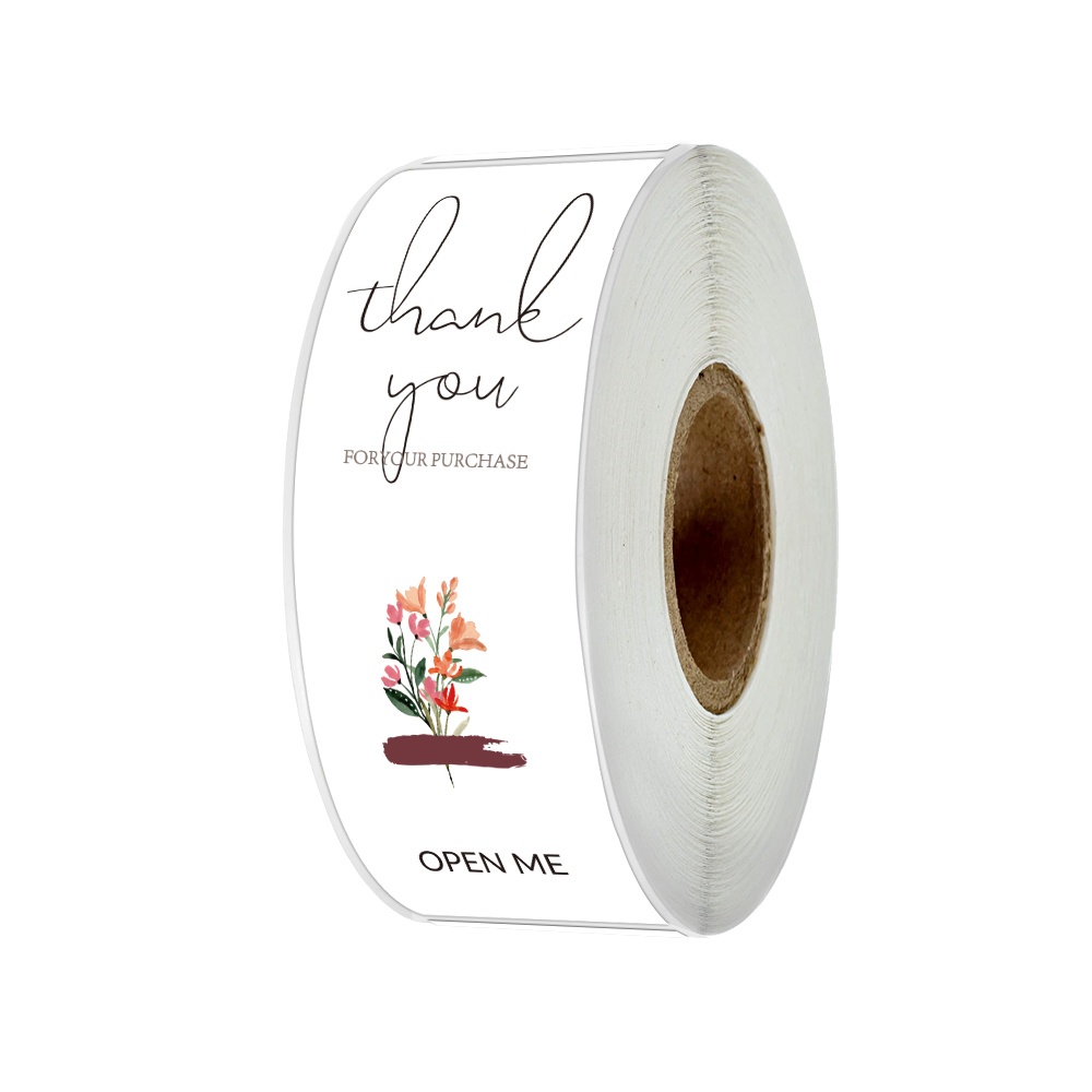 120pcs/Roll Pink Thank You For The Support Sticker For Small Business ...