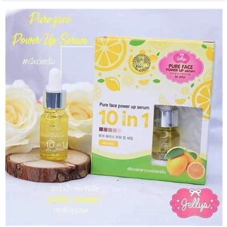 (3+1) JELLY'S 10 in 1 PURE FACE POWER UP SERUM 10ml!! ORIGINAL THAILAND ...