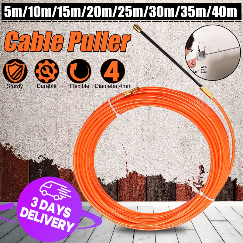 【3 Days Delivery】4MM 5-40M Fiberglass Wire Cable Rod Electric Push ...