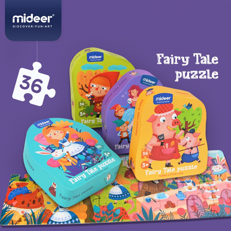 Mideer Fairy Tale Puzzle Little Red Riding Hood Three Little Pigs Snow ...