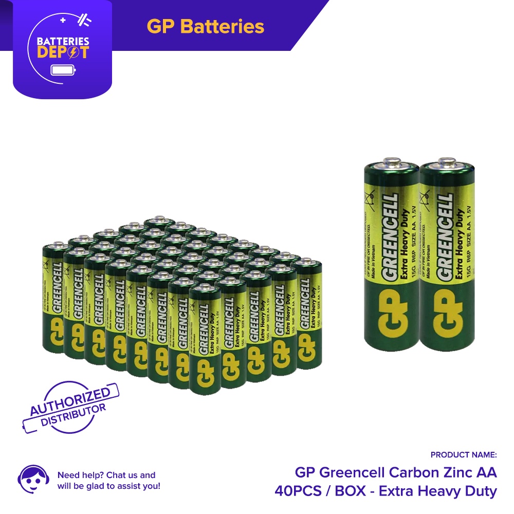GP Greencell Carbon Zinc AA Batteries (Per Box) | Shopee Philippines