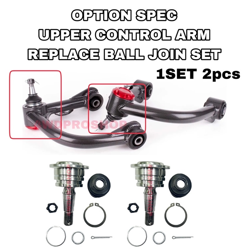 BALL JOIN SET OPTION UPPER CONTROL ARM HEAVY DUTY LIFT UP UPPER ARM ...