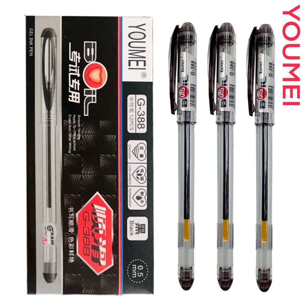 XP-1088 (12 pcs) YOUMEI Boil Gelpens Gel Pen 0.5mm Mygel Pen Quality ...