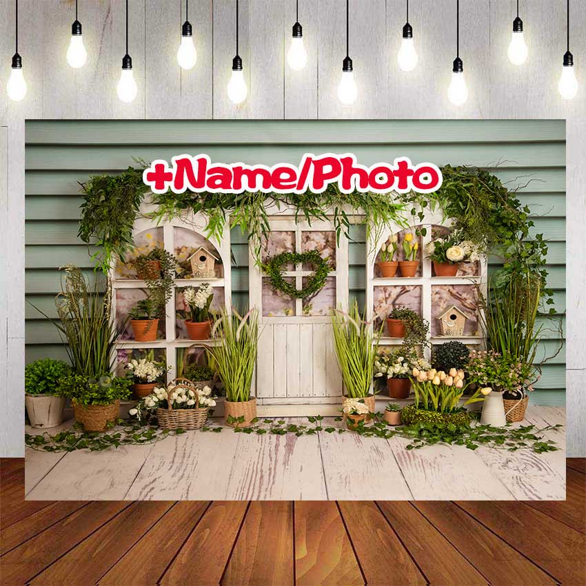 Newborn Baby Birthday Party Backdrops Spring Garden Flowers Cake Smash ...