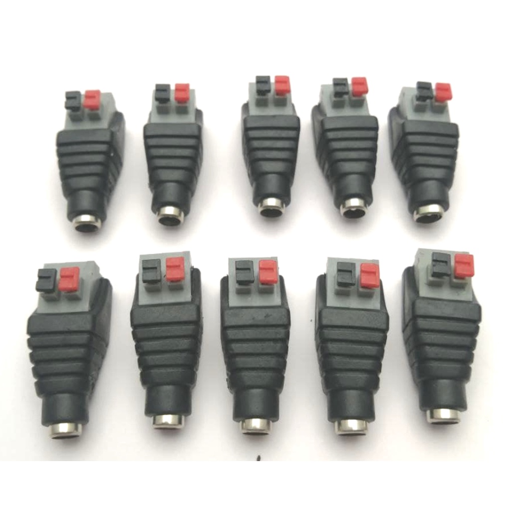 10 pcs 12V DC Female Power Balun Plug Connector for CCTV Camera Female ...