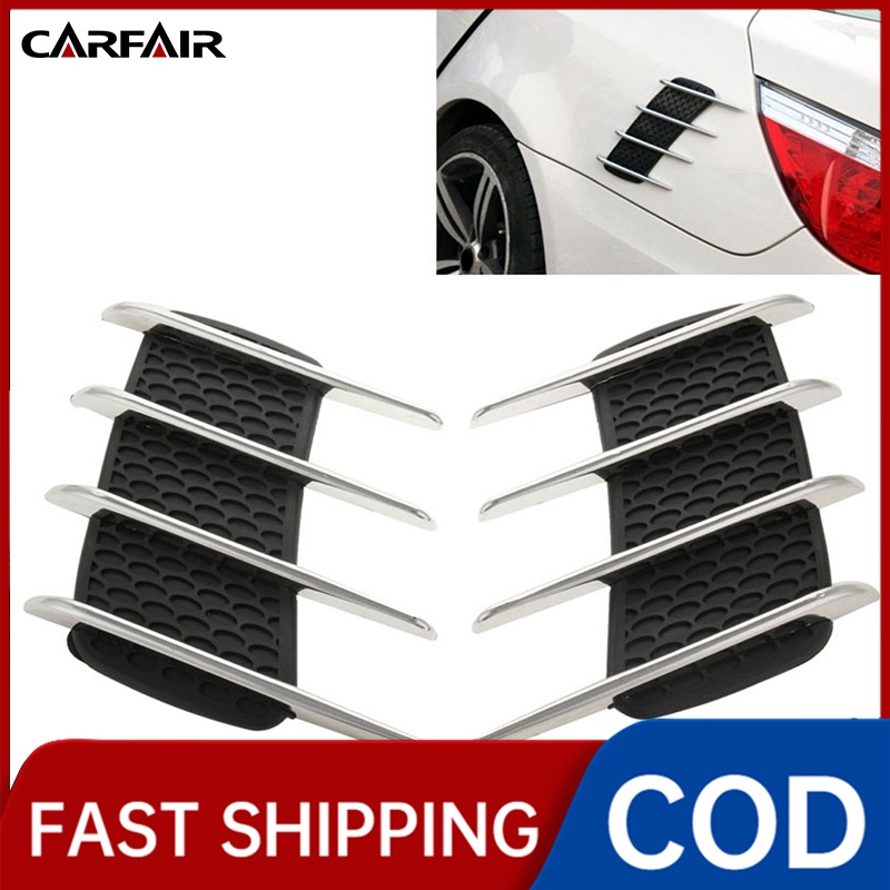 2PCS Car Side Vent Hood Decoration Air Vents Car Door Stickers Fake ...