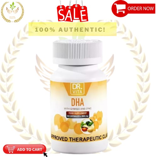 Dr. Vita DHA with Ginkgo Biloba and Zinc 500 mg 30 Capsules | Shopee Philippines
