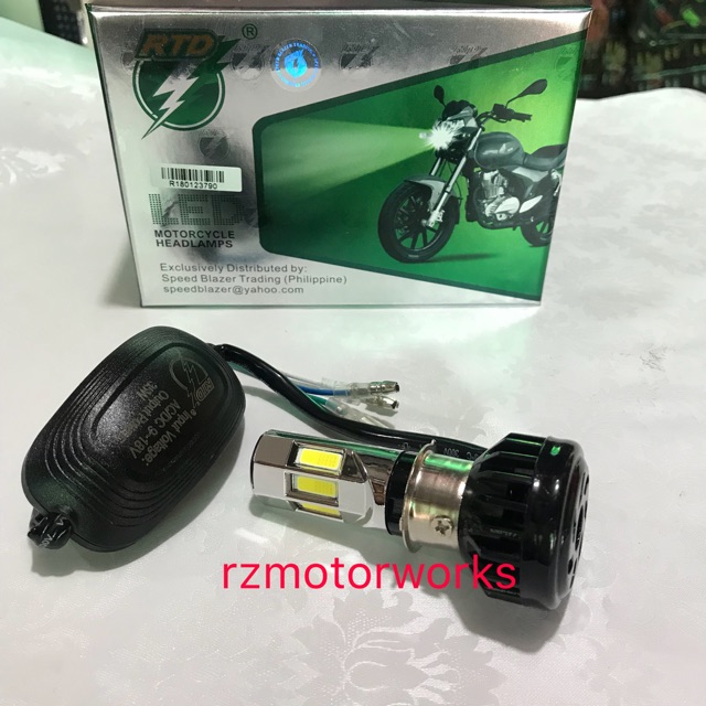 motorcycle 6 led RTD LED M02E 6LED headlight SUPER WHITE with fan | Shopee Philippines