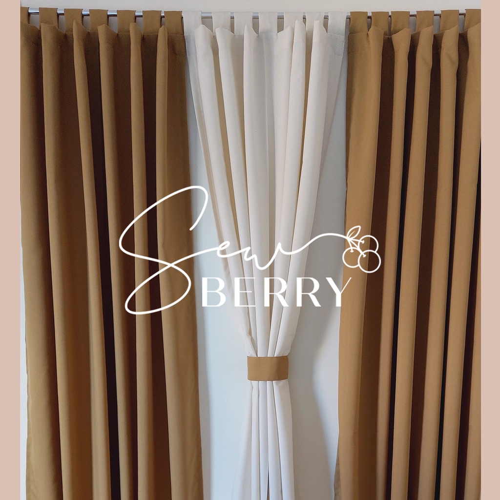 Plain Curtain - 3in1 Curtain Set - Plain Kurtina - Ringless - Elegant ...