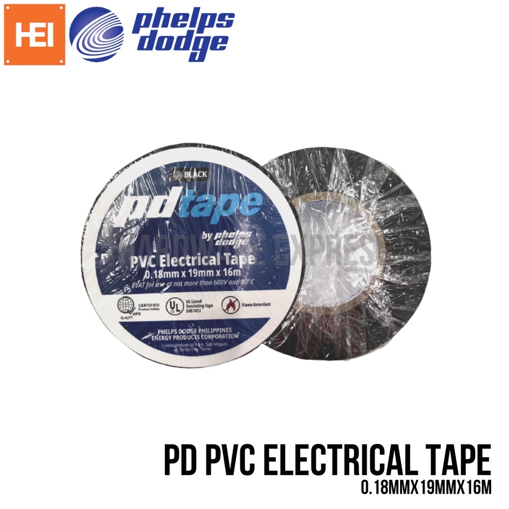 Phelps Dodge PD Tape PVC Electrical Tape (Flame Retardant) | Shopee ...