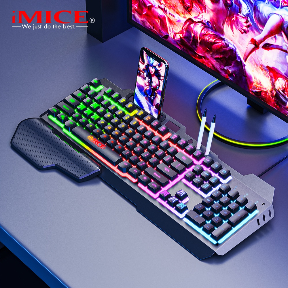 IMICE GK-700 104 KEYS METAL BACKLIT GAMING WIRED SUSPENDED ILLUMINATED ...