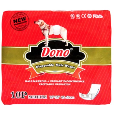 Dono Disposable Male Wrap for Pets (Extra Small, Small, Medium ...