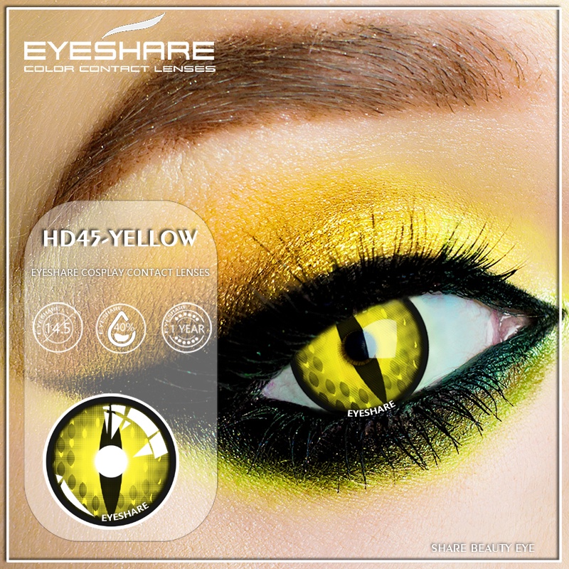 EYESHARE Cateye 1 Pair Big Eye Makeup Coloured Contact Lenses Anime ...