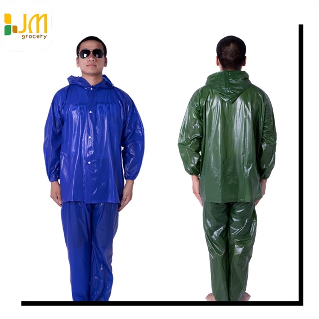 JM- cod kapote raincoat unisex freesize adult with pants terno | Shopee ...