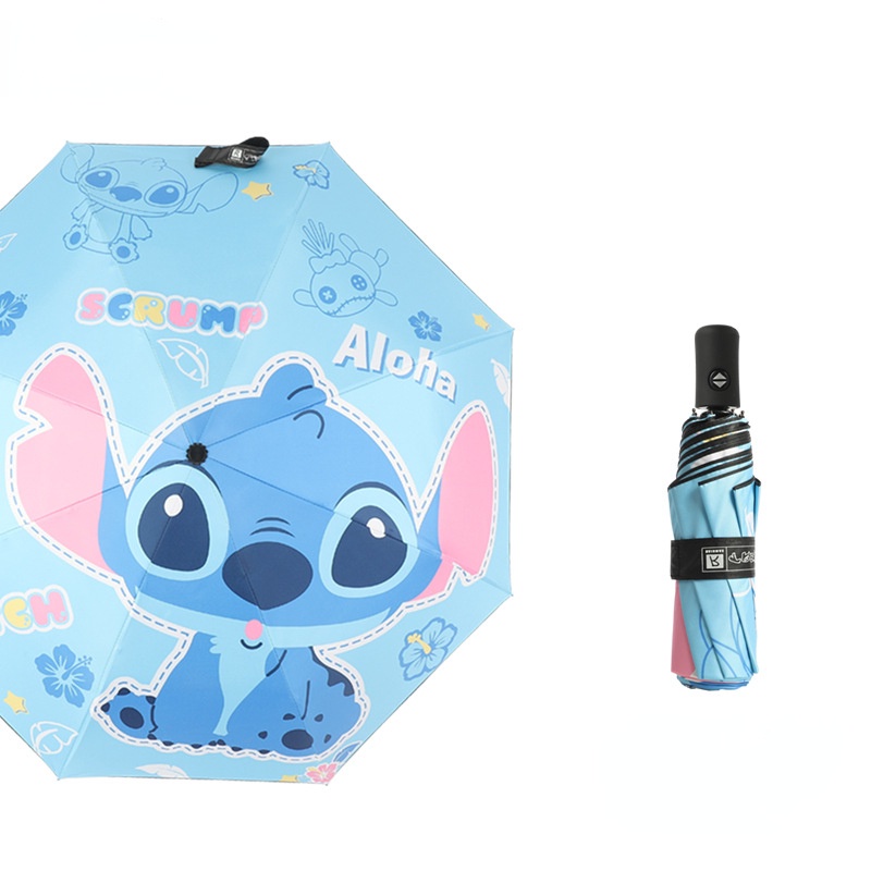 Simpson Totoro Pikachu Stitch Automatic Rain Sun Dual Purpose Umbrella ...