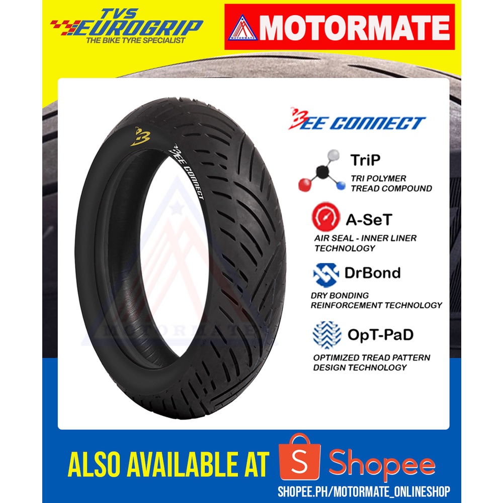 EUROGRIP Motorcycle Tire Bee Connect round 14 (FREE TIRE SEALANT AND ...