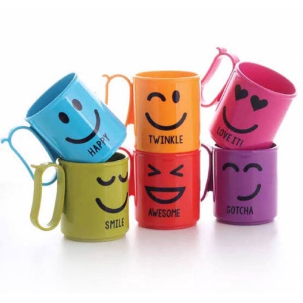Emoticon mug microwaveable smile character glass | Shopee Philippines