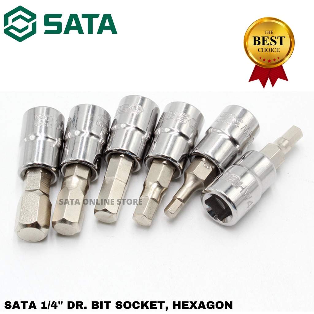 SATA 1/4'' DR. BIT SOCKET, HEXAGON / HEXAGON BIT SOCKET / HEX KEY ...
