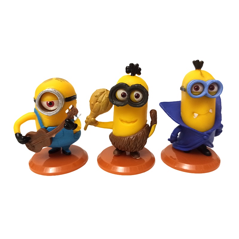 10 pieces Minions Miniature Anime Figures Despicable Me Movie Character ...