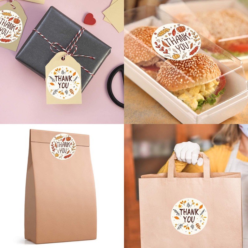 500 pcs Thank You Sticker Self Adhesive Sticker Label Sticker Food ...