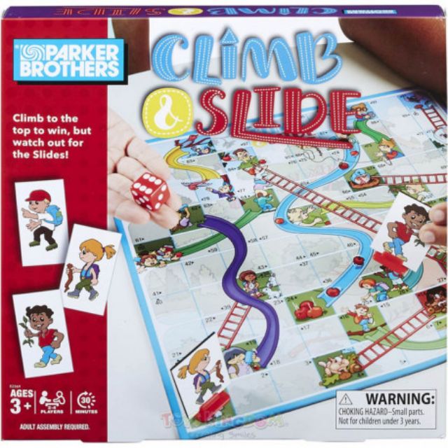 Parker Brothers Climb and Slide Board Game Snake and Ladder | Shopee ...