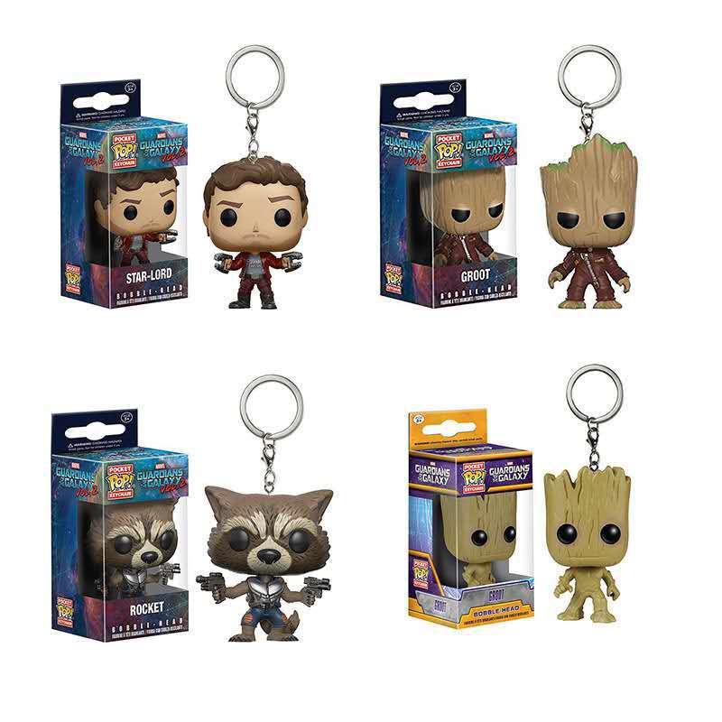 Original Funko POP Avengers Keychain PVC Groot Star-Lord Thor ...