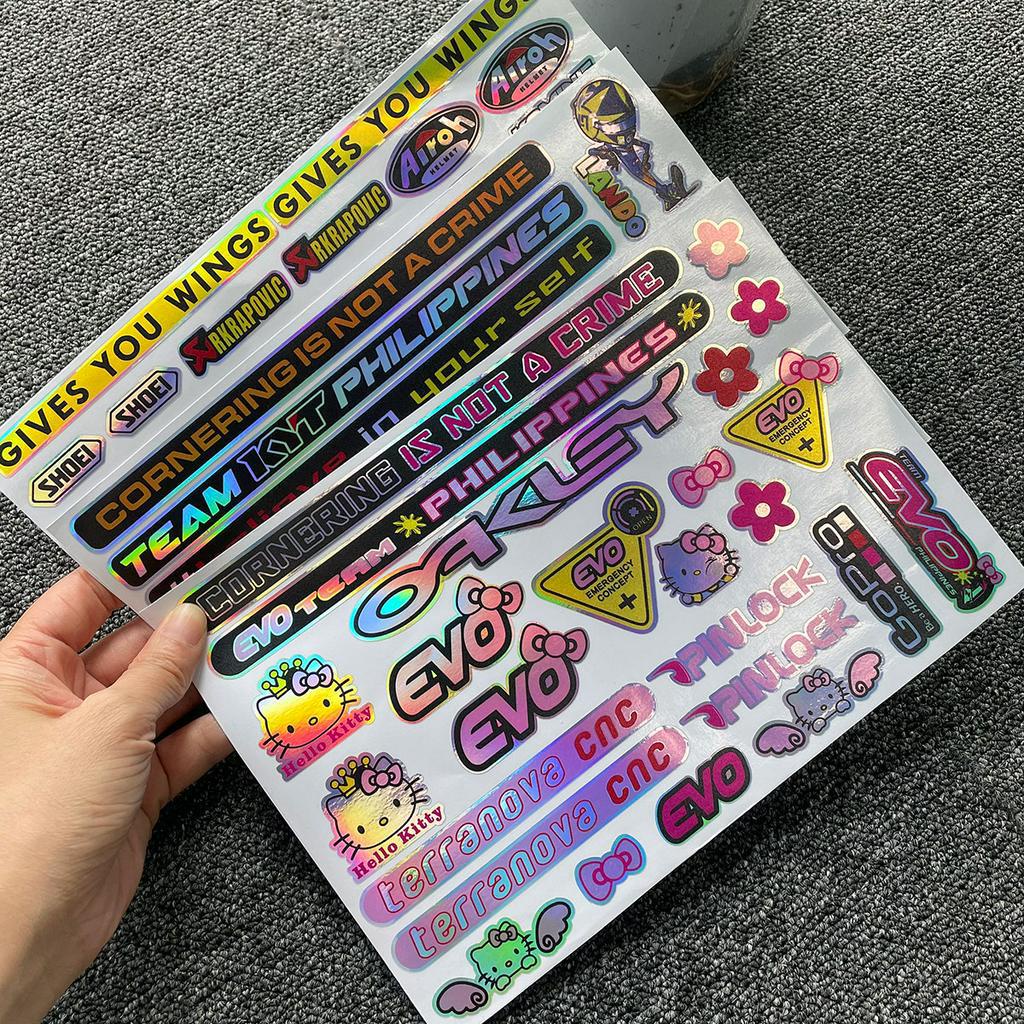 EVO Helmet Visor Reflective Stickers MotoGP Decal 【Reflectorized Decals ...