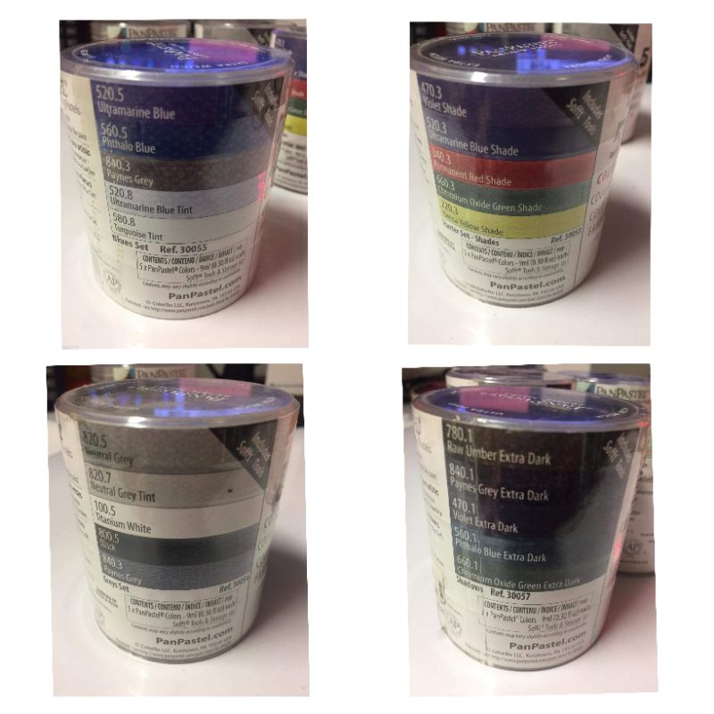 Pan Pastel shadows/blue set/starter set-shades/earth colors/greys set ...