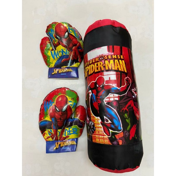 Spiderman Punching Bag Boxing Play Set for Kids with Gloves | Shopee ...