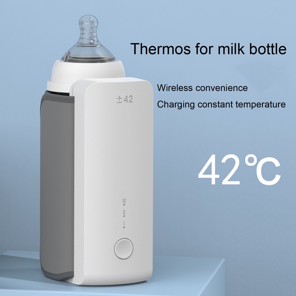 Portable Baby Bottle Warmer 5200mAh Battery Powered Wireless Heating ...