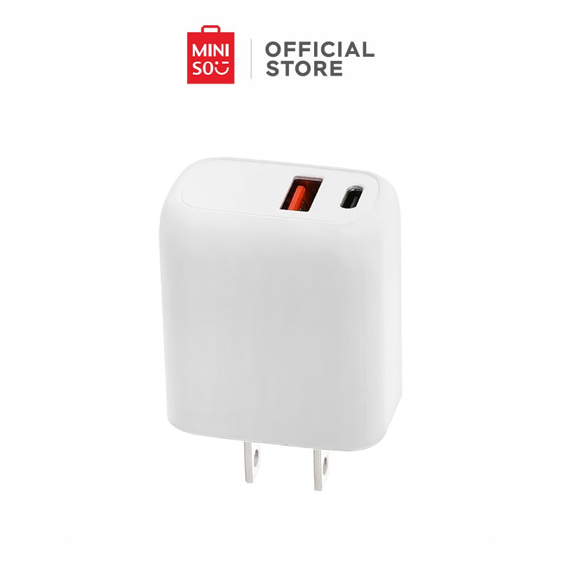 MINISO 20W PD+QC Fast Charge with USB+Type-C Ports Model: R | Shopee ...