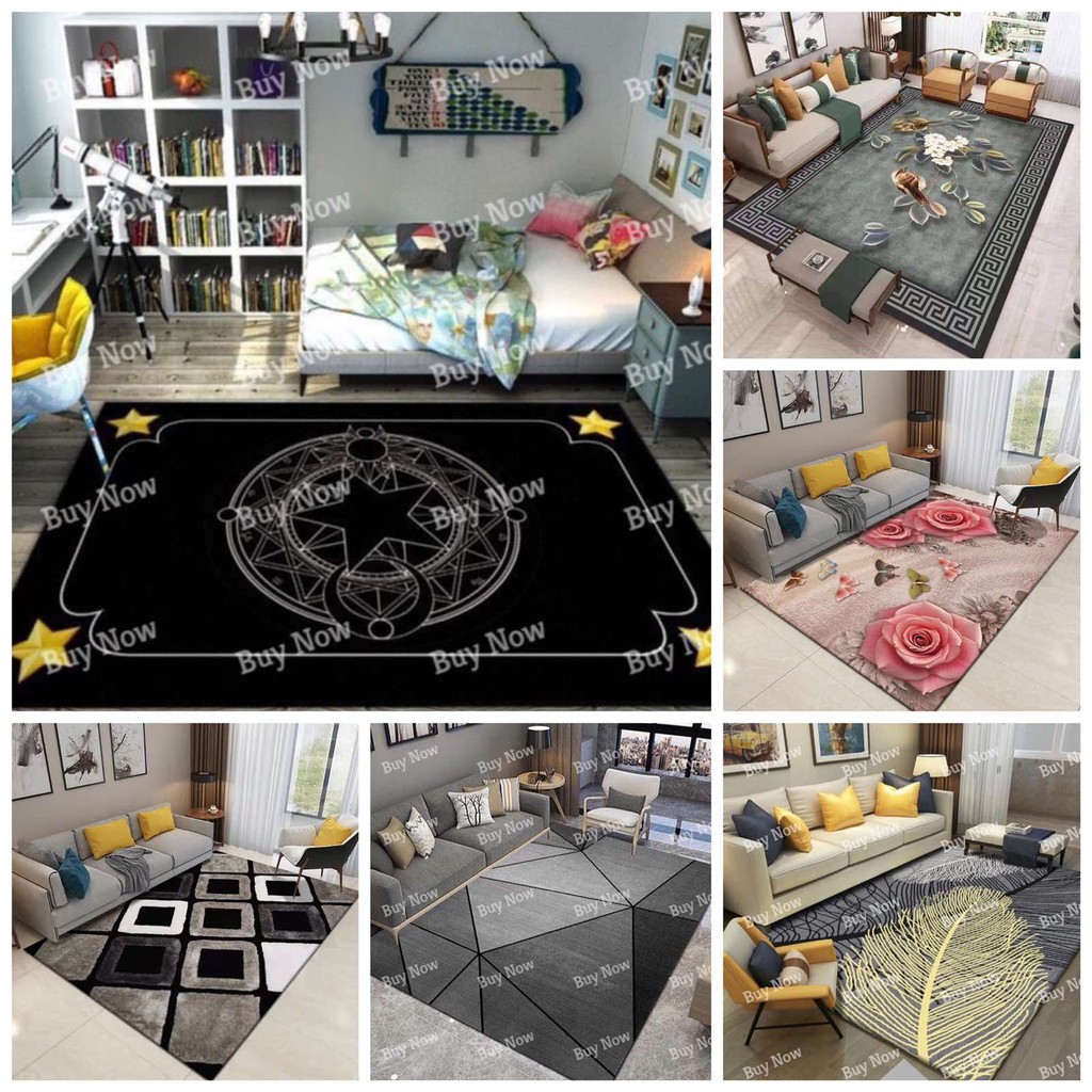 150x180cm Nordic Geometric Style Pattern Large Size Carpet Living Room ...