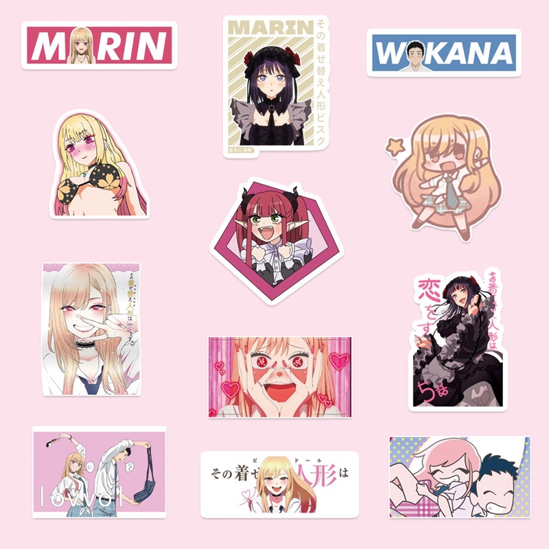 100Pcs/Set Anime My Dress-Up Darling Stickers Pvc Waterproof Sticker ...