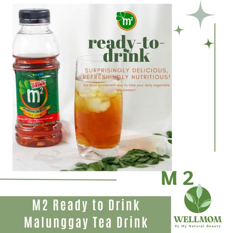 M2 Ready to Drink Malunggay Okra Luya Tea Drink 320ml | Shopee Philippines