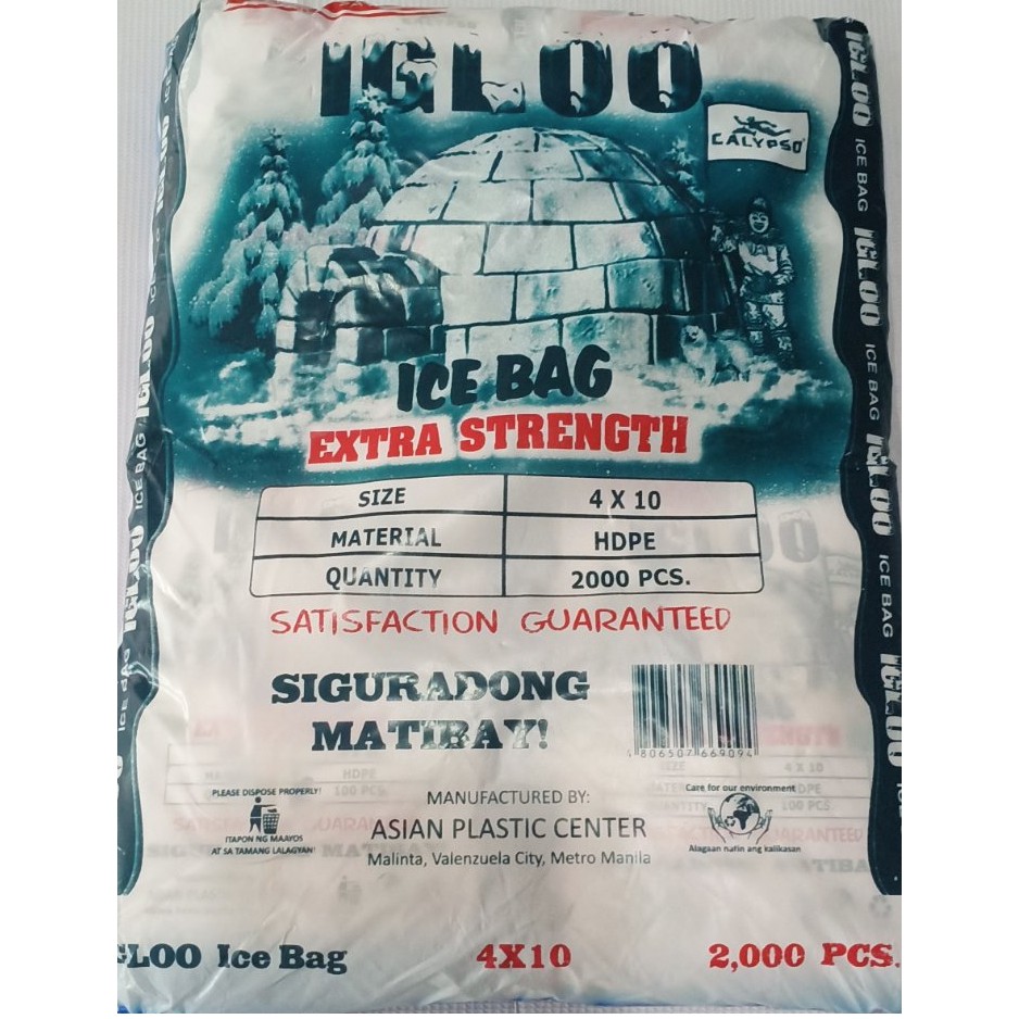 IGLOO ICE BAG 4X10 HDPE (20packs/ORDER) | Shopee Philippines