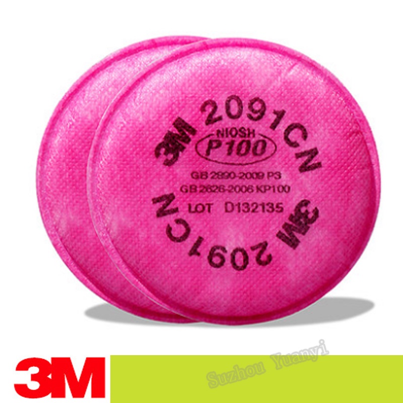 3M 2091CN (make up the difference) 2PCS P100 Particulate Filters Respiratory Protection Filters ...